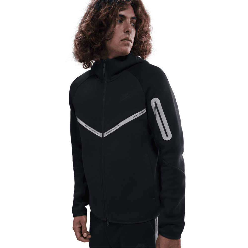 Nike Tech Fleece Full-Zip Windrunner Hoodie Black Reflective – AWOL